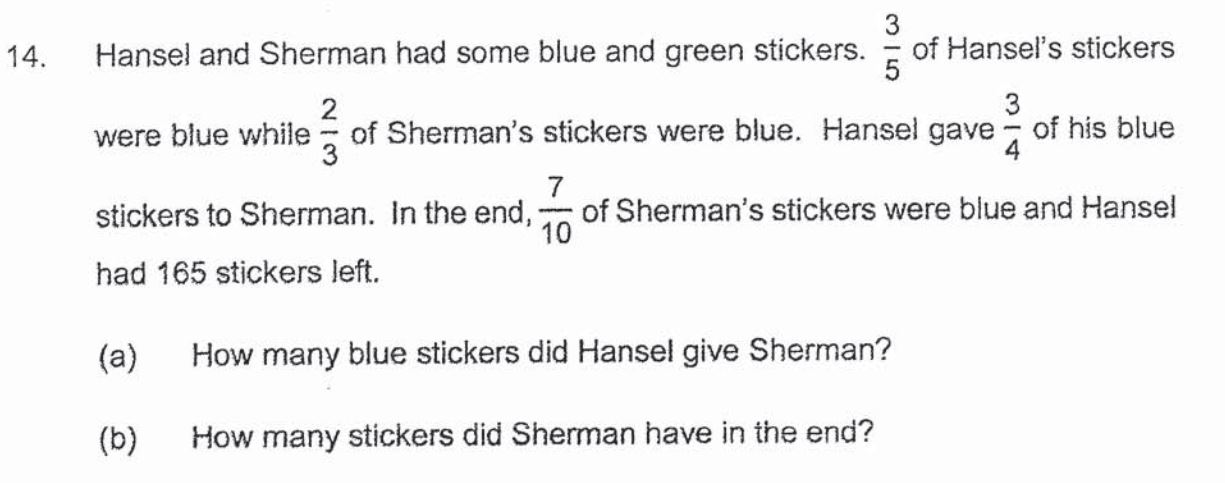P6 / ACS (Junior) / 2021 / SA2 / Paper 2 - Q14 [4 marks] – SG Pri Maths