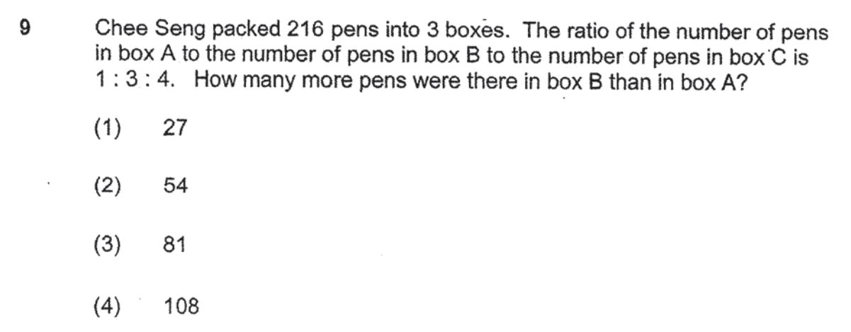 P6 / Methodist Girls / 2021 / SA2 / Paper 1 - Q09 [1 mark] – SG Pri Maths
