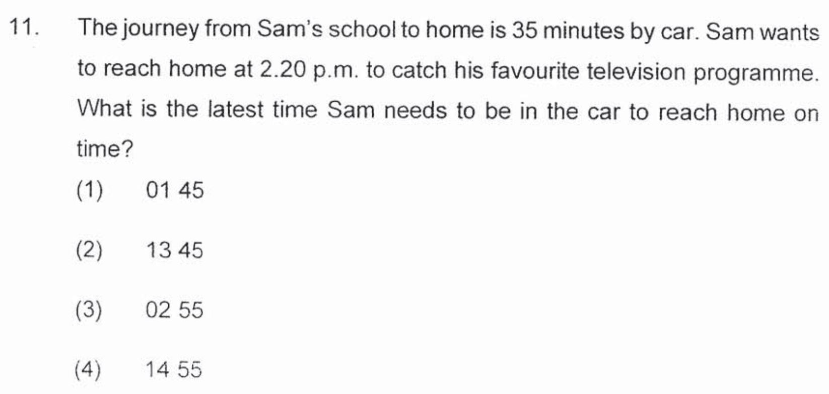 P6 / Nan Hua / 2021 / SA2 / Paper 1 - Q11 [2 marks] – SG Pri Maths